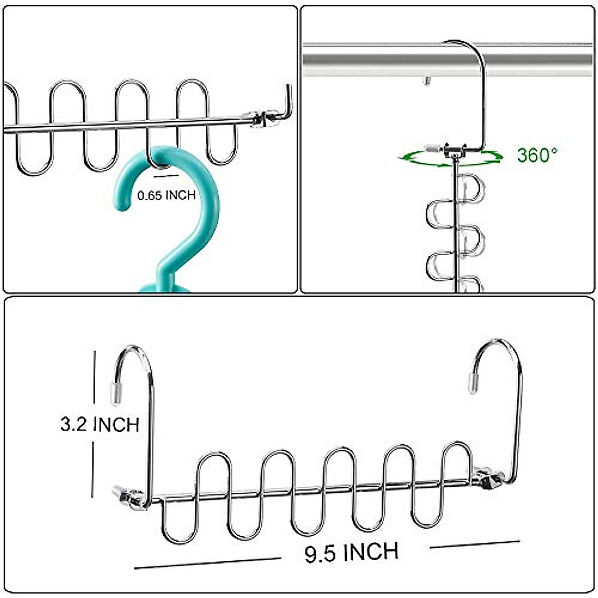 Meetu Space Saving Hangers Magic Cloth Hanger Metal Closet Organizer for Closet Wardrobe Closet Organization Closet System (Pack of 20)