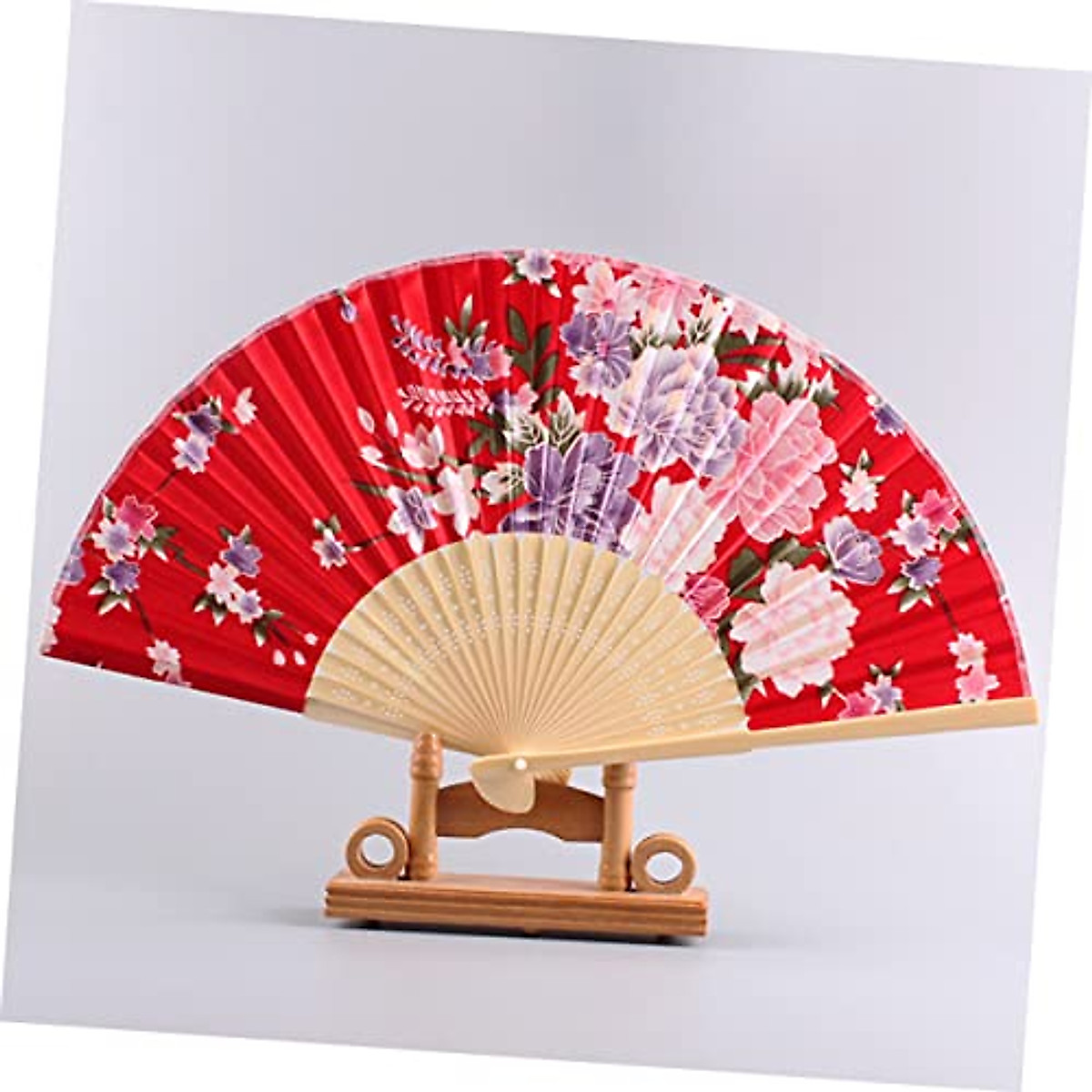 MUSISALY 2pcs fans handheld mini fan hand held fan folding fan mini handheld fan hand fans for women fan mini handheld fans mini hand fan floral fan Japanese-style Miss flowers