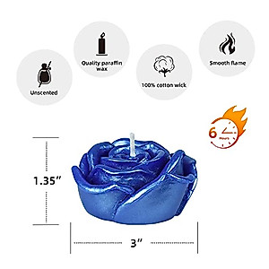 Zest Candle 12-Piece Folding Candles, 3-Inch, Blue Rose