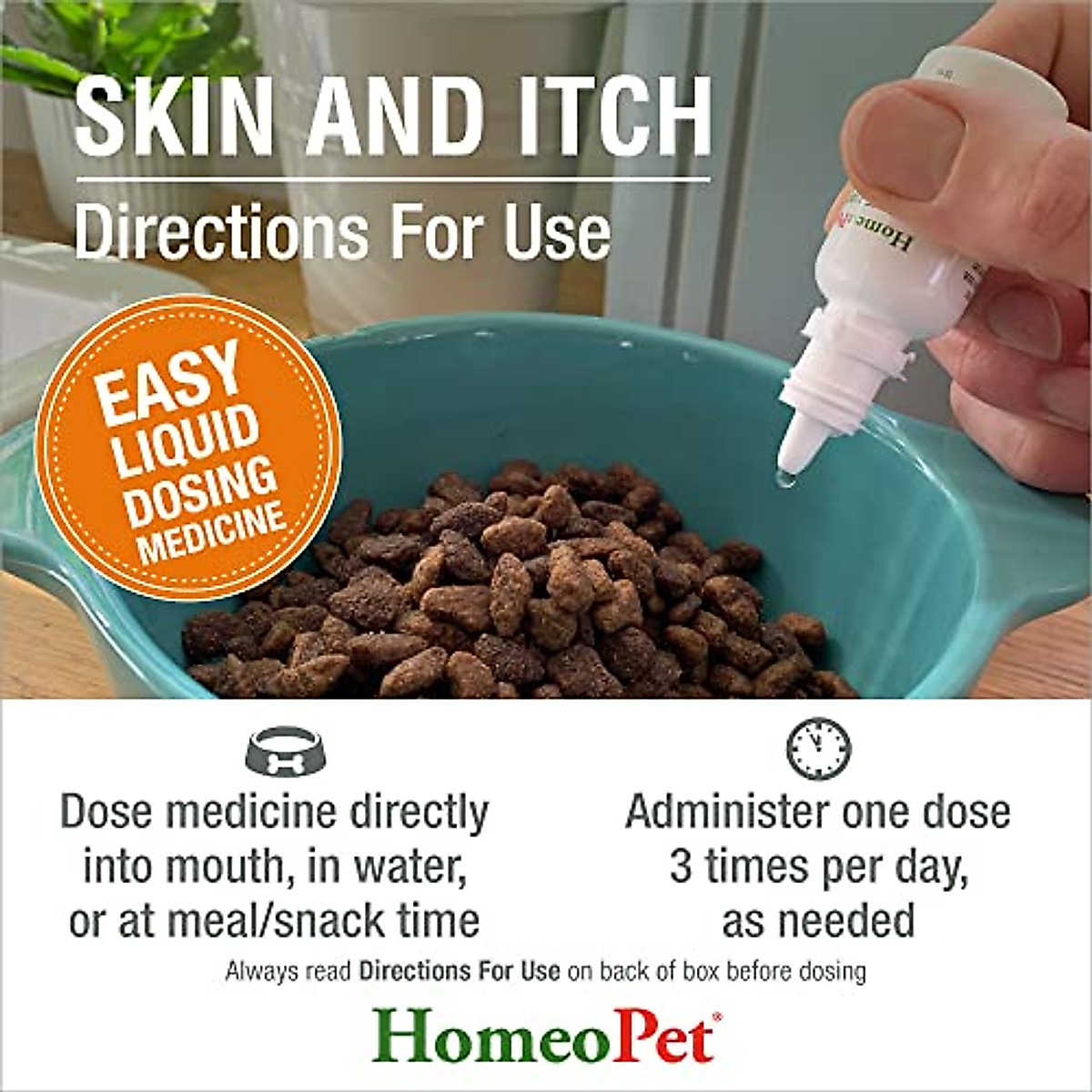 HomeoPet Skin and Itch, Skin and Coat Support for Pets, 15 Milliliters