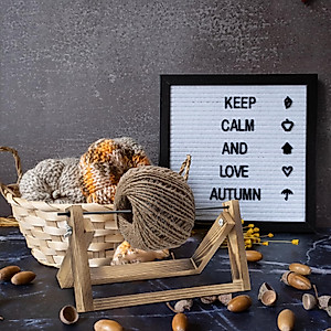 Horizontal Wooden Yarn Holder, Classic Spinning Yarn & Thread Holder Ball Holder for Crocheting Knitting Embroidery Accessory Gift Adjustable Embroidery Supply Tools for Art Craft, 11 * 5inch