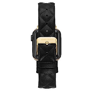 Anne Klein Quilt Patterned Leather Band for Apple Watch Secure, Adjustable, Apple Watch Band Replacement, Fits Most Wrists