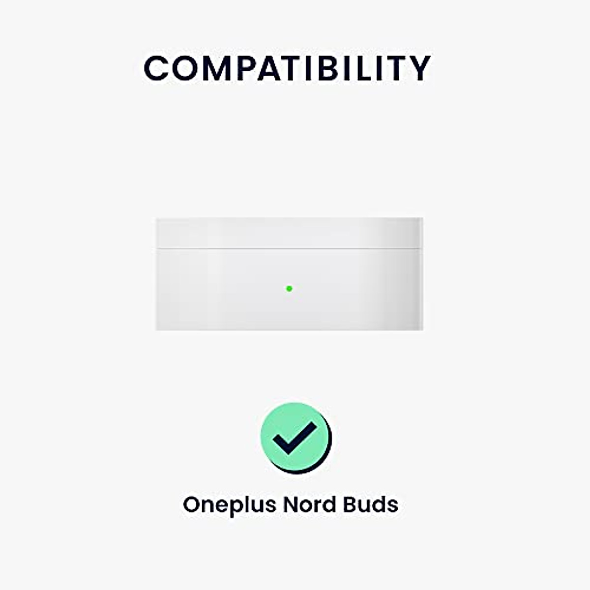 kwmobile Silicone Cover Compatible with OnePlus Nord Buds - Case Cover Stick-On Skin with Clip - Black