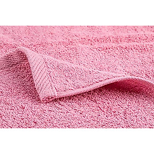 Babiclean 16x30 Premium Quality Ultra Soft and Highly Absorbent heavey Pure Pink Hand Towel Durable for Bathroom, Hotel, Spa, Salon and Gym Set of 2