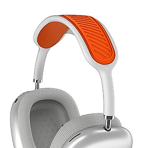 TOLUOHU Headband Cushion for Apple AirPods Max, Washable Soft Silicone Dustproof Airpods Max Headphones Accessories Compatible with Knit-mesh Canopy(Orange)