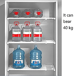 HabiWell Scalable Closet Storage Shelf Wall Mounted Kitchen Rack Space Saving Wardrobe Decorative White Adjustable Organizer Shelves Cabinet Holders (Length: 28.74-47.24 inch Width: 16.53 inch)