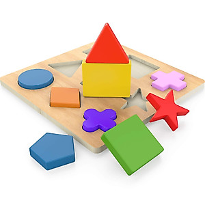 Kimuvin Wooden Number Puzzles, Preschool Educational Learning Board Toys for 3 4 5 Years Old Kids Toddlers