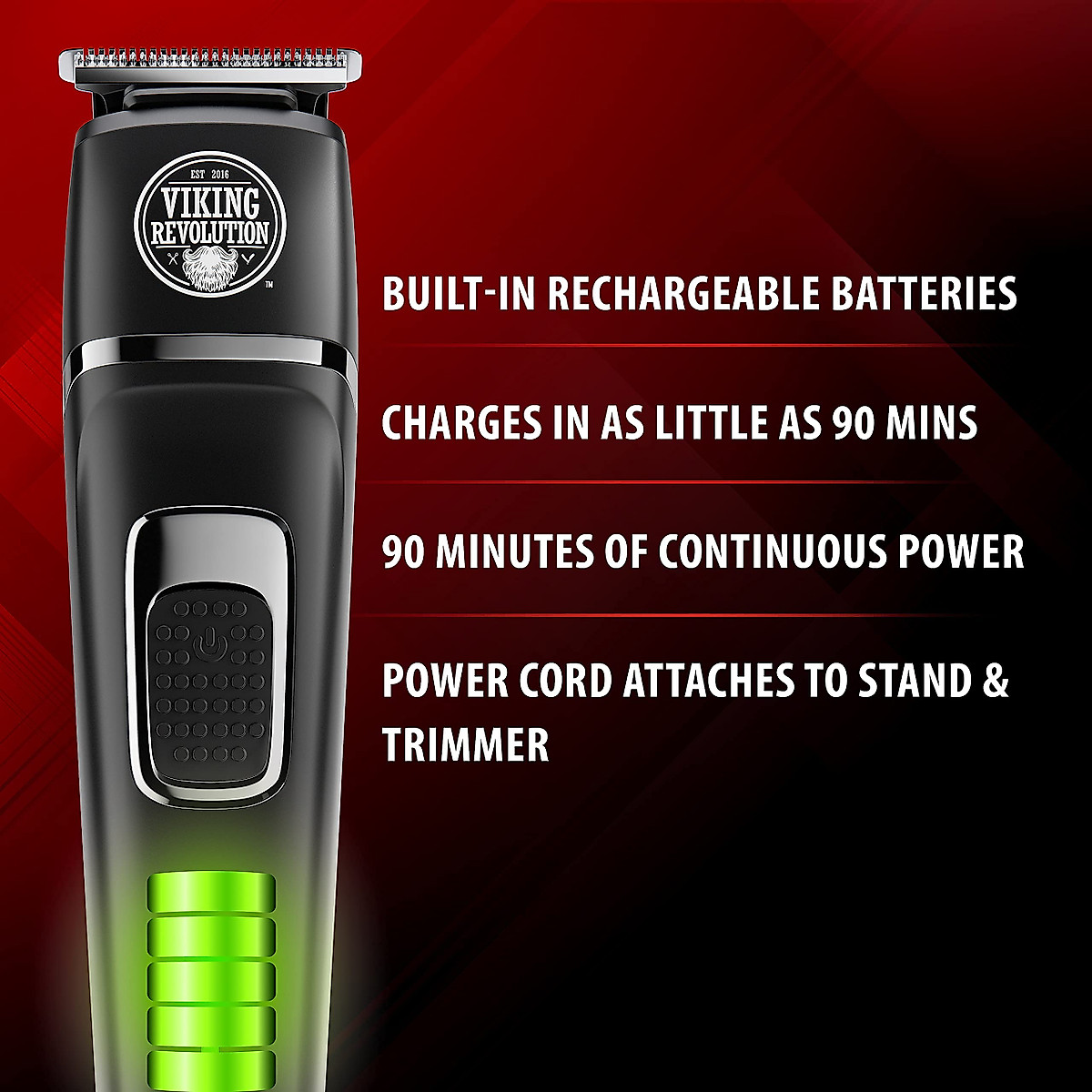 Beard Trimmer for Men - Mens Electric Razor, Hair Clippers for Beard. Adjustable and Portable Beard Grooming Kit for Men.