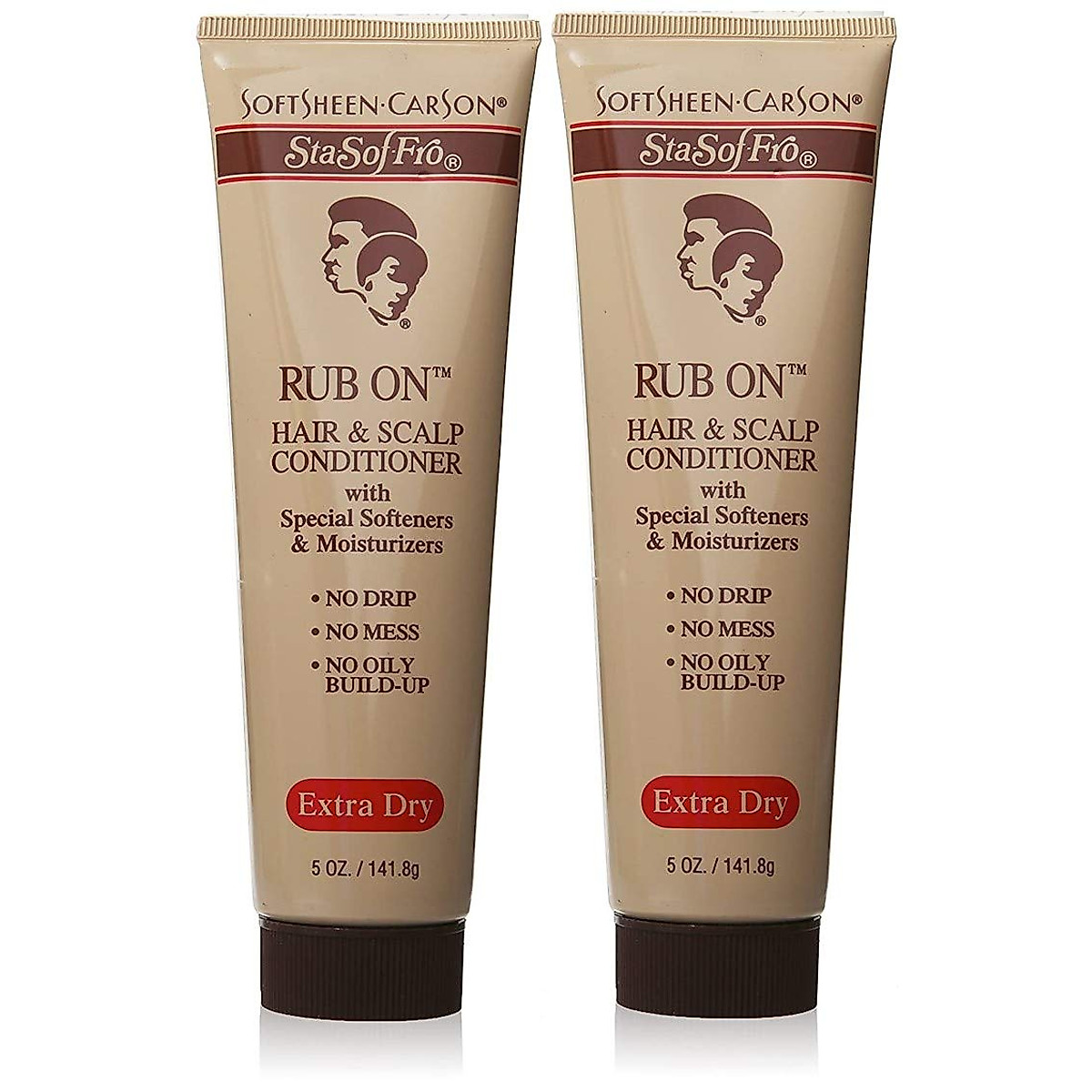 Sta-Sof-Fro Rub On Hair & Scalp Conditioner Extra Dry 5 oz (Pack of 2)