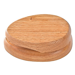 Amish Wood Marble Towel Holder Wall Mounted Adhesive Bathroom Kitchen RV Cabin Hooks Rack Towels (Natural Oak)