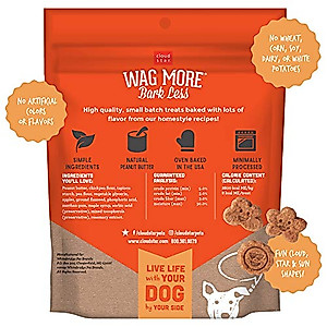 Cloud Star Corp, Wag More Bark Less Soft & Chewy Grain Free Peanut Butter & Apples Dog Treats