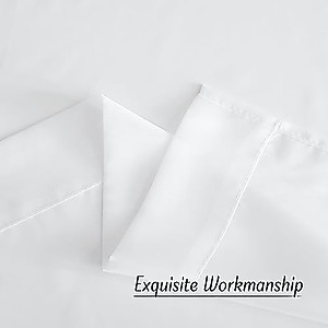 NICETOWN Sheer Curtain Panels Bedroom - Home Decoration Solid Voile Panels with Ring Top (2-Pack, 54 Wide x 84 inch Long, White)