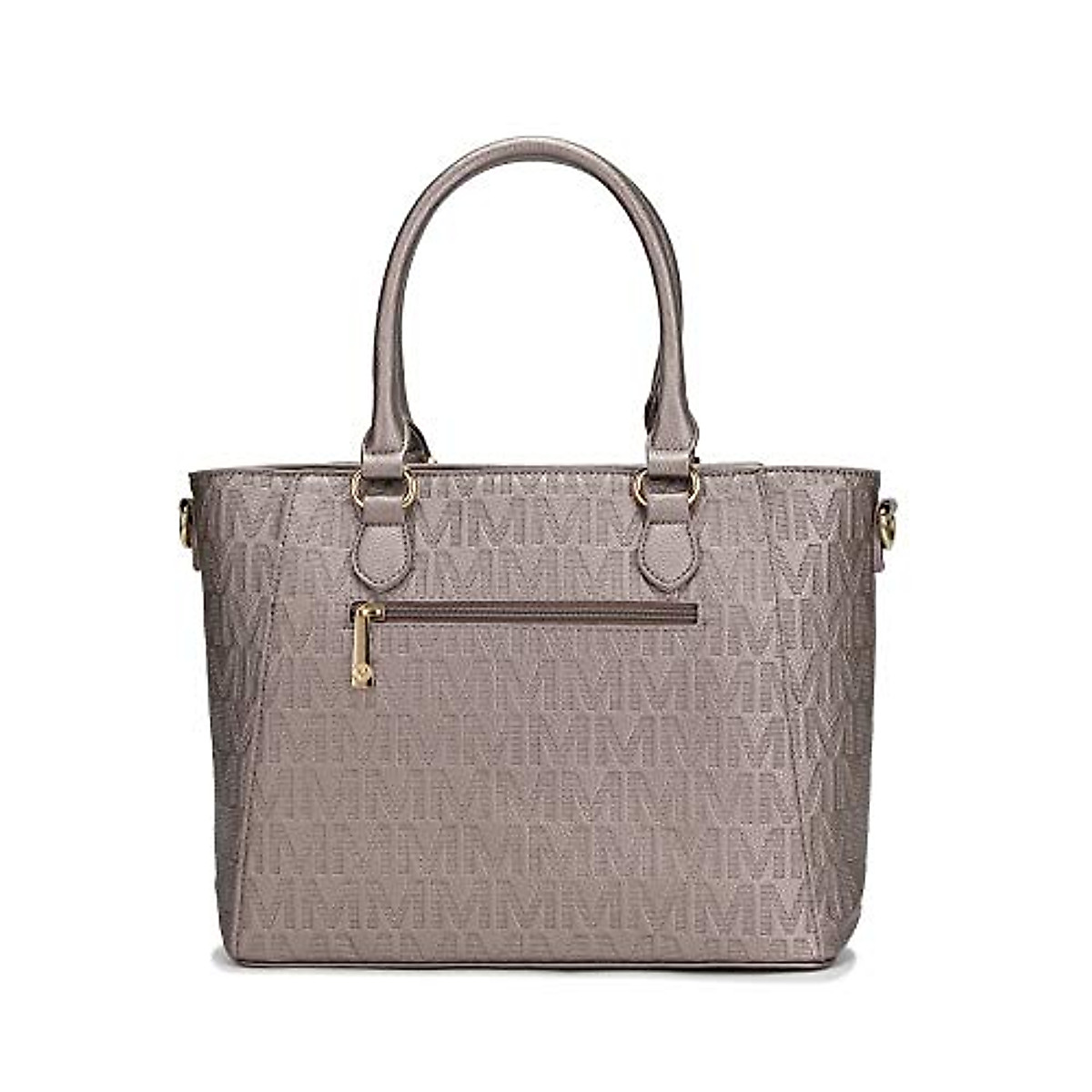 MKF Crossbody Shoulder Bag for Women – PU Leather Top Handle Pocketbook – Roomy Tote Satchel Handbag Purse M Charm Mustard