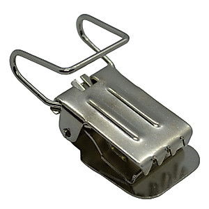 ANDUSTRIAL - Small Strong and Durable Nickle Plated Steel Clips/Clamps for Displaying Rug, Tapestry, Hides, Quilts, Mats, Towels, Linen On Wall - Wire Backed Alligator Clips - Silver, 10 Clips