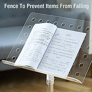 Portable Speaker Podium Stand Clear Acrylic Lecterns Height Adjustable Podium Firm and Stable Base Pulpits Speaking Lectern