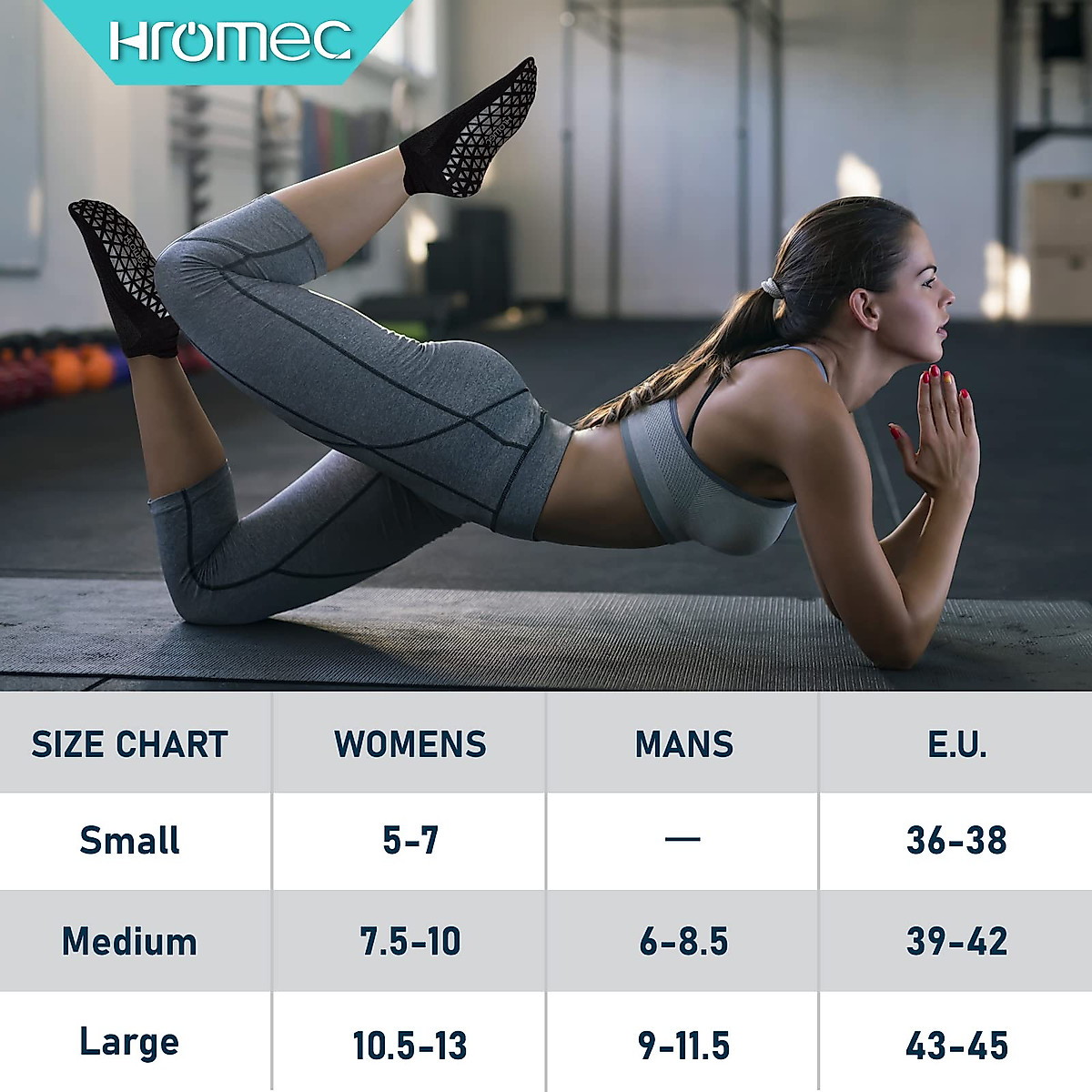 Non Slip Yoga Socks with Grips for Pilates, Ballet, Barre, Barefoot,Bikram,Hospital Anti Skid Socks for Women and Men