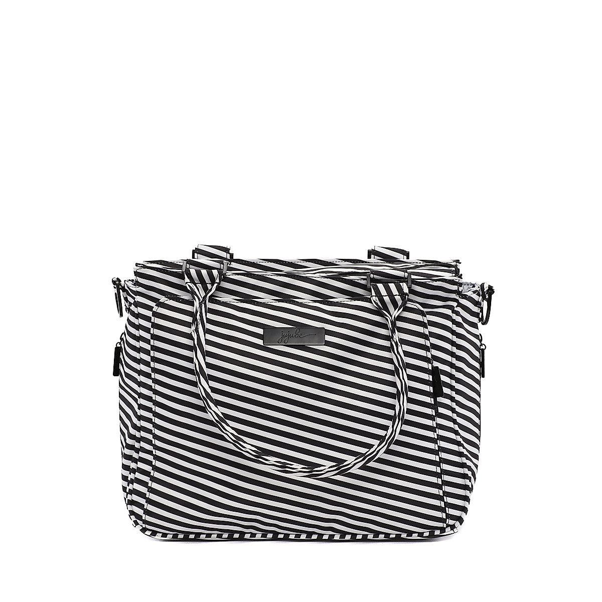 JuJuBe Be Classy Structured Multi-Functional Diaper Bag/Purse, Onyx Collection - Black Magic