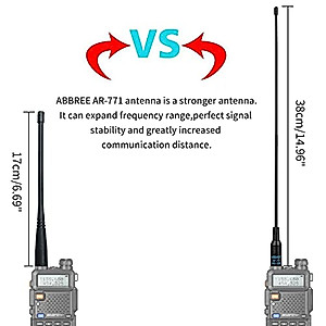 2 Pack Baofeng UV-5R Two Way Radio Ham Radio Handheld Rechargeable Long Range Portable Baofeng Walkie Talkie with 2 Pack 771 Antenna (Black)