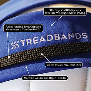 TreadBands All Terrain Tieback Non Slip Headband - Solid Colors (Navy Blue)