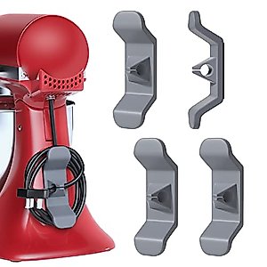 Cord Organizer for Appliances, 4 Pack Cord Wrapper for Appliances, Appliance Cord Organizer Compatible with Stand Mixer, Air Fryer, Coffee Maker, Toaster (Gray)