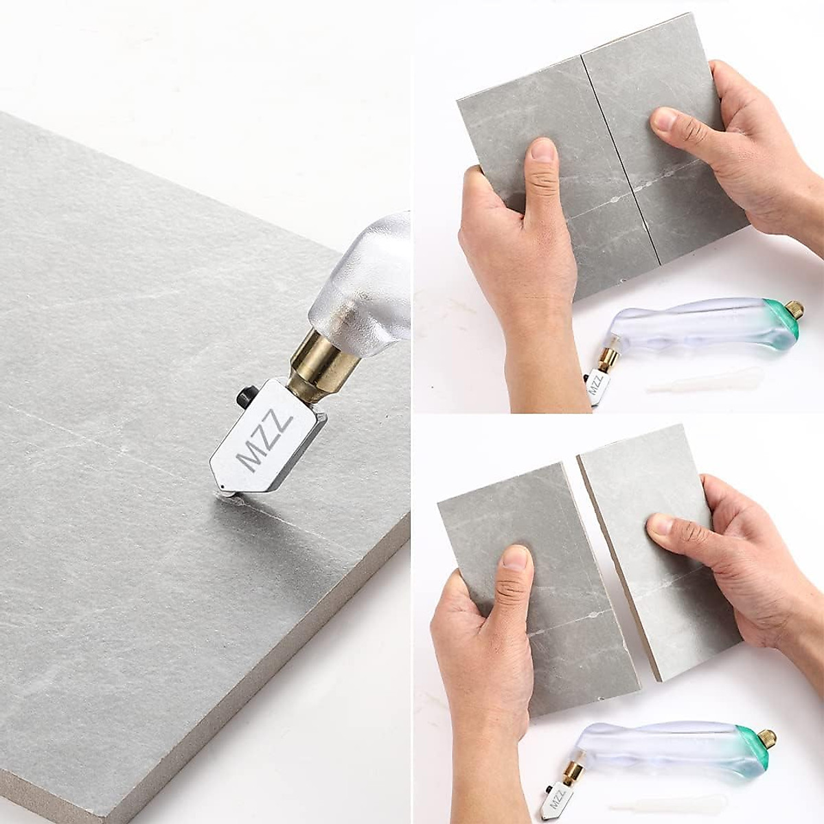 NewShark Glass Cutter Pistol Grip (3mm-15mm), Ergonomic Grip Tungsten Carbide Glass Cutting Tool with Oil Reservoir, Perfect for Glass Cutting/Tiles/Mirror/Mosaic/Window