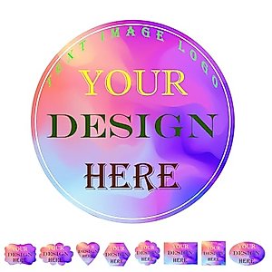 Custom Stickers Personalized Labels, JOVELLO Circle Custom Labels Stickers for Business, Logo, Office, Parties, etc - PVC Waterproof Material Labels (Circle)