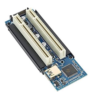 Eboxer PCI Express Network Card PCI E PCI X2 Adapter Card Set Parallel Port Network Card with USB3.0 Data Cable, PCI E × 1 × 4 × 8 × 16 Adapter Converter for Desktop PC