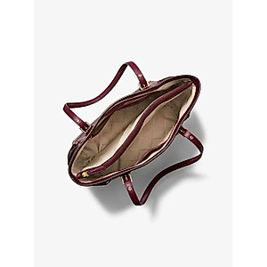 Michael Kors Voyager Small Pebbled Leather Tote Bag (Merlot)