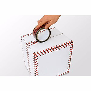 HOME&I Baseball Stitches Design Packaging Tape 44 Yard Cellophane Adhesive Baseball Tape Funny Home Decor,Scrapbooking,Baseball wrapping paper roll wall decals stickers (1 Pack-Baseball Design Tape)