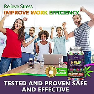 GPGP GreenPeople (3 Pack) Hemp Gummies 60,000mg Extra Strength, 100% Natural Hemp Oil Infused Bear Gummy, Promotes Focus Calm, Sleep and Calm Mood