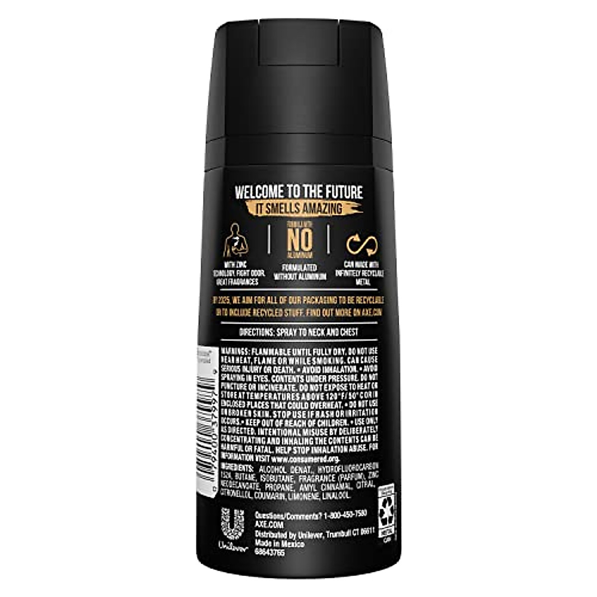 AXE Dual Action Body Spray Deodorant for Long Lasting Odor Protection Dark Temptation Body Spray Deodorant for Men Formulated Without Aluminum 4. 0 oz, Twin Pack
