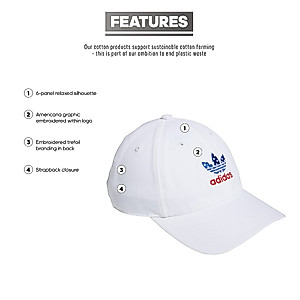 adidas Originals Unisex Originals Americana Relaxed, White, One Size