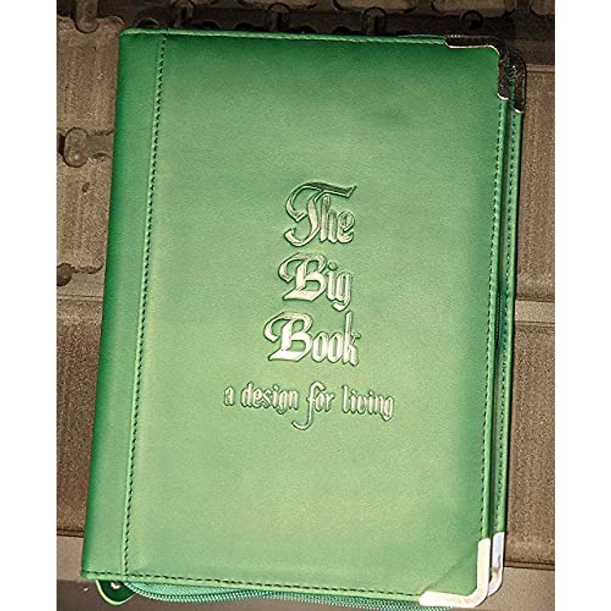Green AA Bookcover with Big Book of Alcoholics Anonymous Included You Get Both