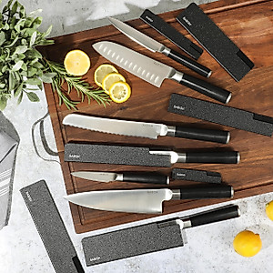 Babish High-Carbon 1.4116 German Steel 14 Piece Full Tang Forged Kitchen Knife Set W/Sheaths