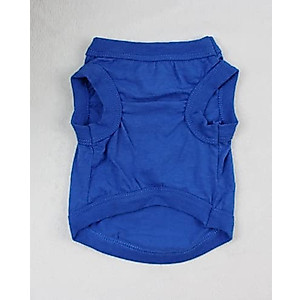 Alroman Dogs Shirts Vest Dark Blue Clothing for Dogs Cats S Dog Vacation Shirt Male Dog Clothing Puppy Summer Clothes Boy Cotton Summer Shirt Small Dog Cat Pet Clothes Vest T-Shirt Apparel