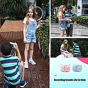 GIENEX Kids Selfie Camera, Christmas Birthday Gifts for Boys Age 3-9, HD Digital Video Cameras for Toddler, Portable Toy for 3 4 5 6 7 8 Year Old Boy with 32GB SD Card (Color : Pink)