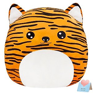 CozyWorld 15” Cute Tiger Plush Pillow Stuffed Animal Super Soft Sofa Cushion Plush Toy Car trip Home Decors Birthday Valentines Gift for kids Grandson Daughter Son