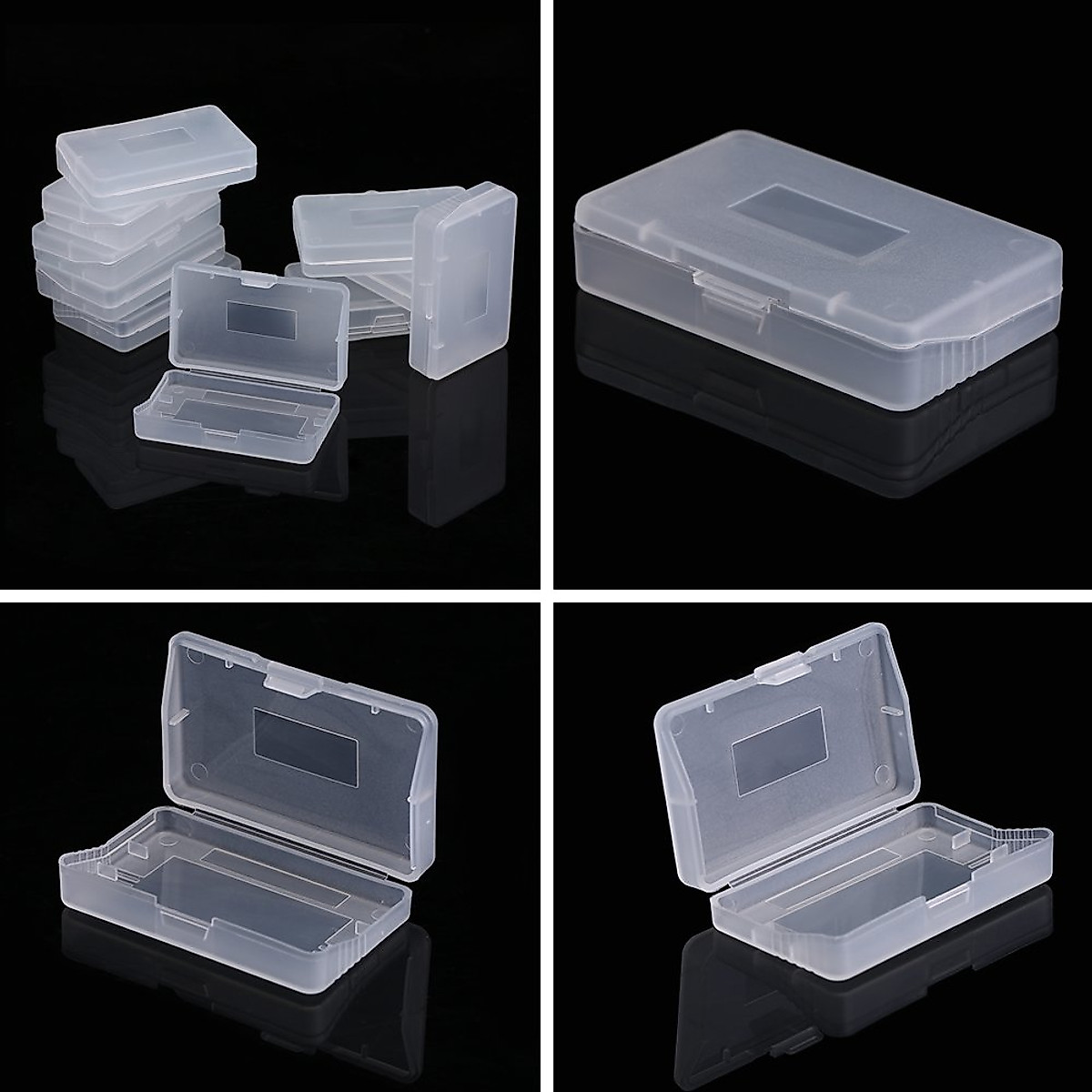 Yunir 10 Pcs Game Case, Cartridge Game Case Transparent Anti Dust Cover for Game Boy Advance GBA 2.56 x 1.57 x 0.31inch Size