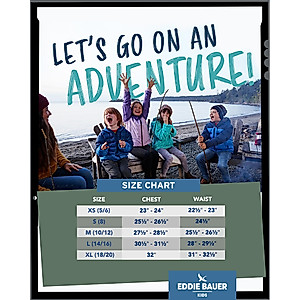 Eddie Bauer Thermal Underwear For Kids - 2 Piece Performance Base Layer Underwear Set For Boys and Girls (5-16), Size 10-12, Black