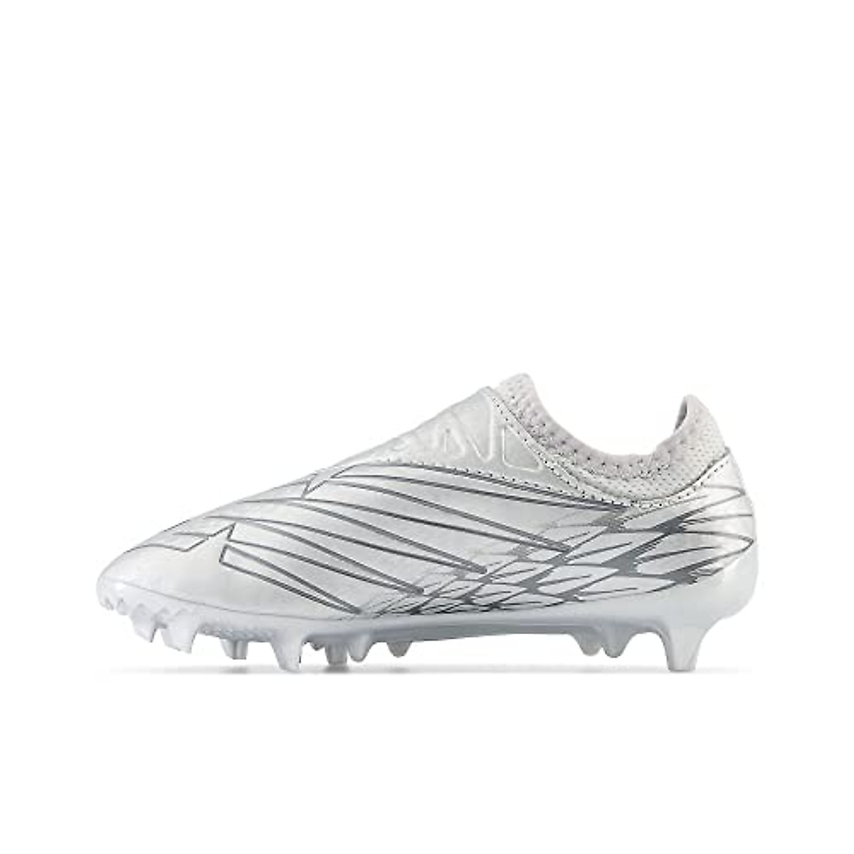 New Balance Boy's Furon V6+ Dispatch Junior FG Soccer Shoe, Silver/Brighton Grey/Copper, 3 Wide Little Kid