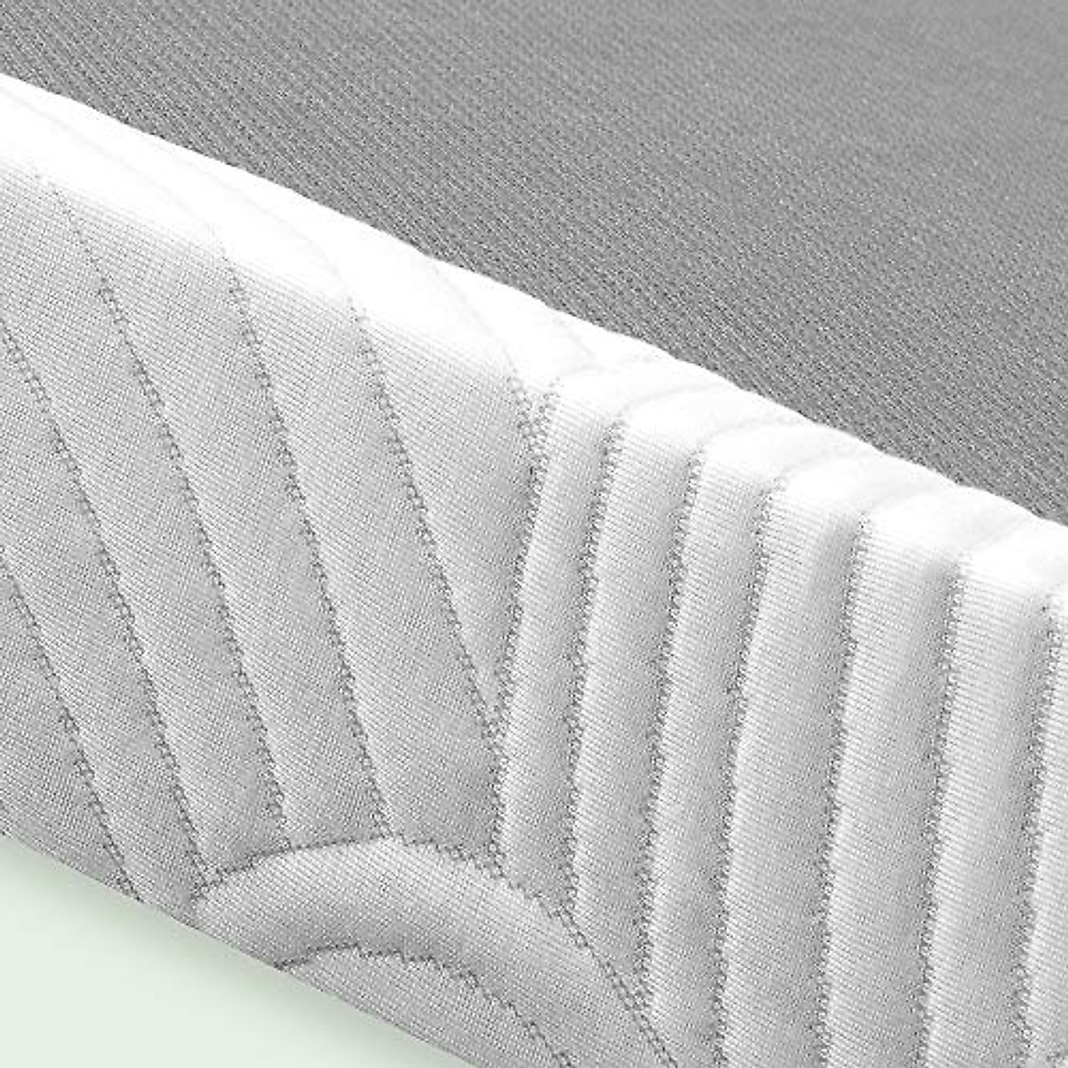 ZINUS No Assembly Box Spring / 4 Inch White Mattress Foundation / Sturdy Metal Structure, Queen,Grey