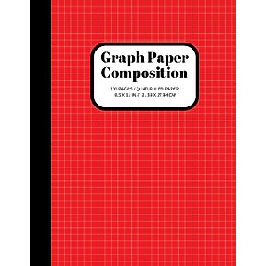 Graph Paper Composition Notebook: Grid Paper Notebook, Quad Ruled, 100 Sheets (Large, 8.5 x 11) (Graph Paper Notebooks)