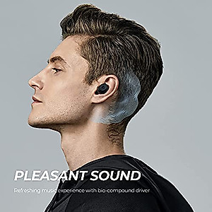 SoundPEATS Wireless Earbuds TrueFree2 Bluetooth 5.0 Headphones in-Ear Stereo TWS Sports Earbuds, IPX7 Waterproof, Customized Ear Fins, USB-C Charge, Monaural/Binaural Calls, 20 Hours Playtime
