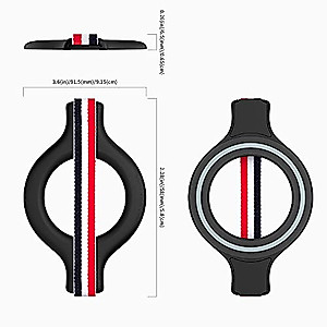 Sinjimoru Magnetic Wool-Band Phone Grip Holder for Apple MagSafe Case, Detachable Phone Grip Strap Holder for MagSafe Compatible with iPhone 15 14 13 12 Series. M-Mini Grip French Red