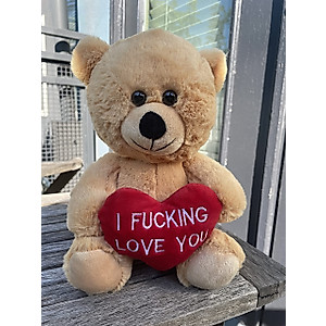 BadBears Cute Teddy Bear – I Effing Love You Teddy Bear for Girlfriend and Boyfriend – Hilarious Valentine’s Day Teddy Bear for Him and Her – 10-inch Tall Funny Stuffed Bear with Bold Message