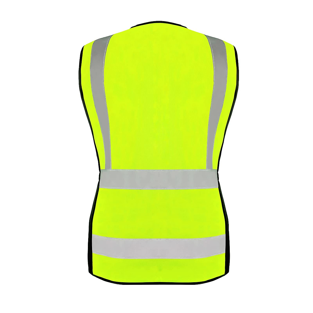 Phrmovs Class 2 Hi Vis Reflective Safety Tool Vest for Women Work with 7 Pockets and Zipper, Security Vest Meets ANSI/ISEA Standard Yellow, M