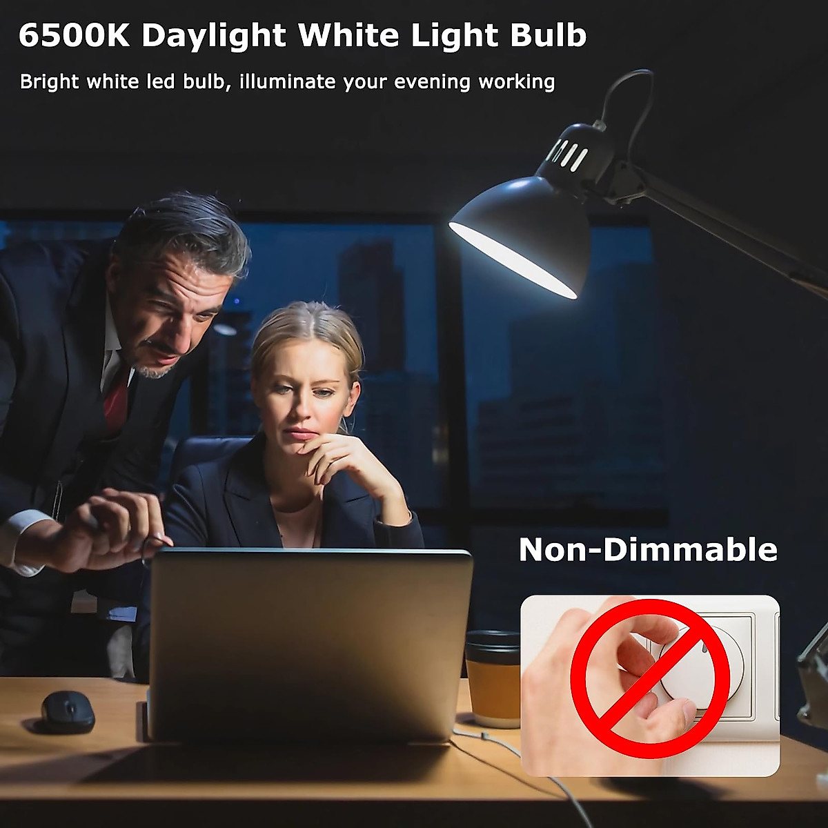 HengBo LED Light Bulbs 100 Watt Equivalent, 6500K Daylight 1200LM White Light Bulb, 12W Non-Dimmable, E26 E27 Standard Medium Base Bulb for Bathroom, Kitchen, Living Room (Pack of 4)