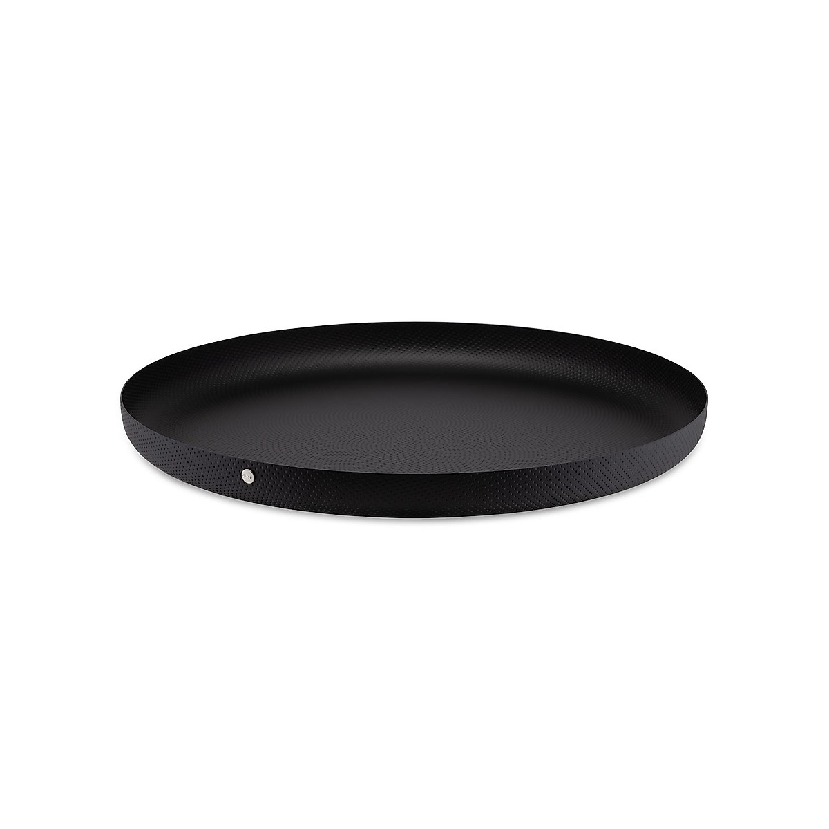 Alessi Textures & Colours Rimmed Round Tray, Ø 35, black