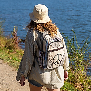 ThreadHeads Himalayan Hemp Simple Peace Backpack - 11"x16"