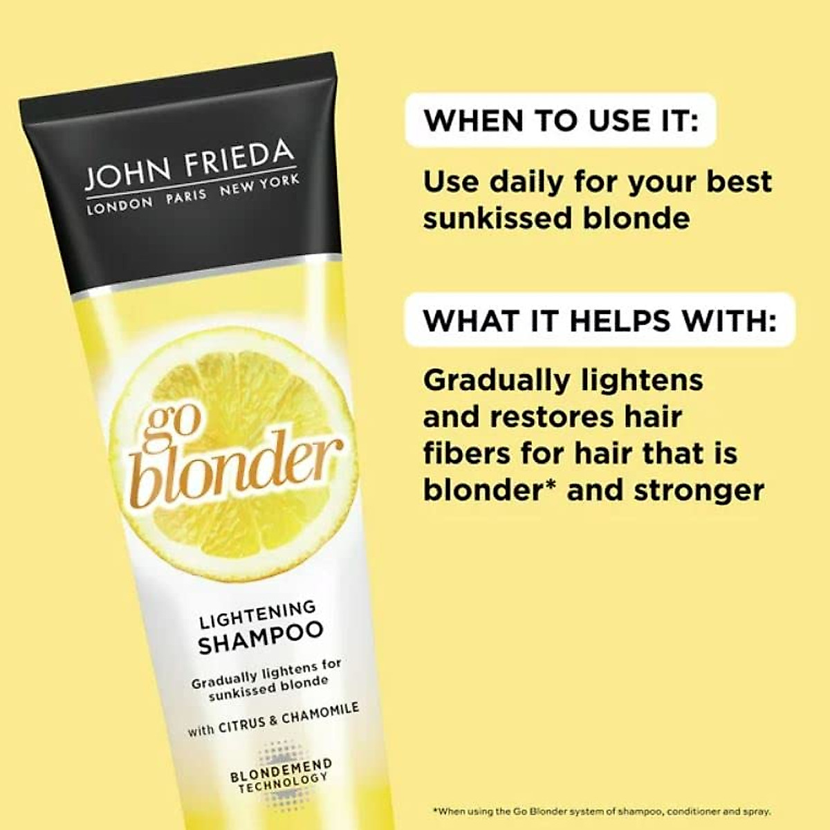 John Frieda Sheer Blonde Go Blonder Lightening Shampoo, 8.45 Fluid Ounce (Pack of 2)